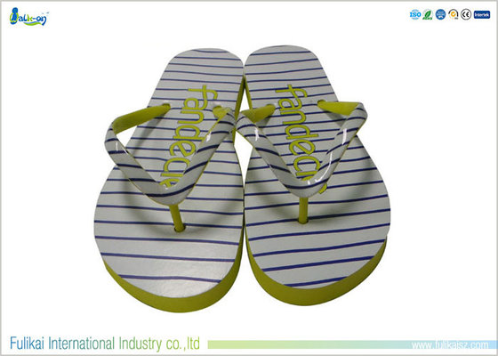 White And Blue Urban Beach Flip Flops , Leisure Kids Flip Flops