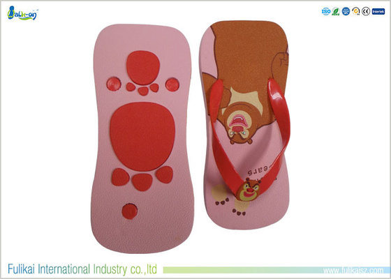 Cartoon Style Rubber Flip Flops , Footprint Womens Size 12 Wide Flip Flops