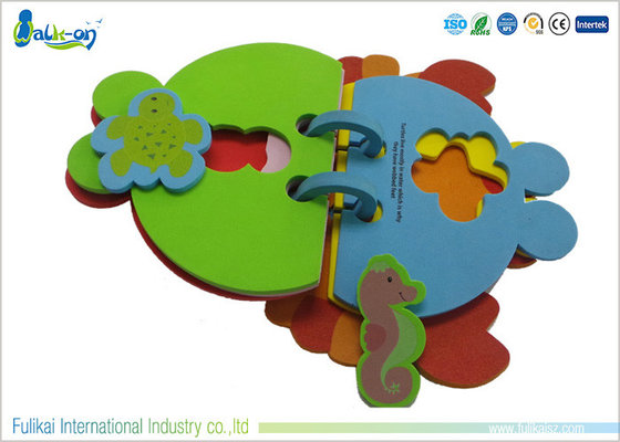 Spiral Bound Children Playing EVA Foam Toys Book Colored 20mm Thickness