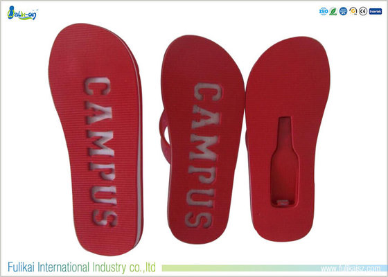 OEM Leisure Blue EVA Beach Slipper PVC Strap With Bottle Opener