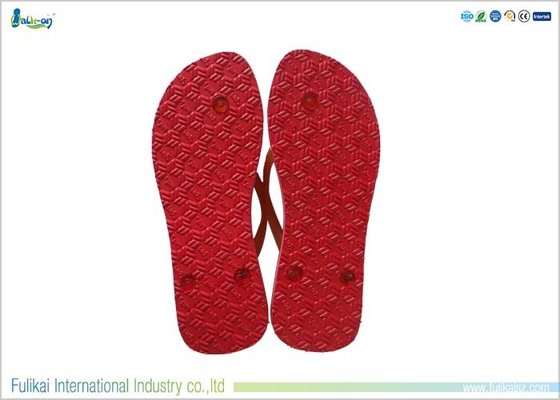 Red Lady EVA Flip Flops Women Size 9 Summer Silk Printing Design