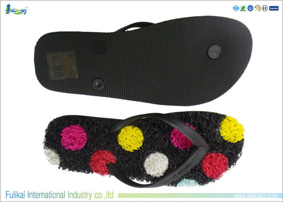 Unisex Massage PVC Rainbow Flip Flops , Noodle Grass Boys Flip Flops