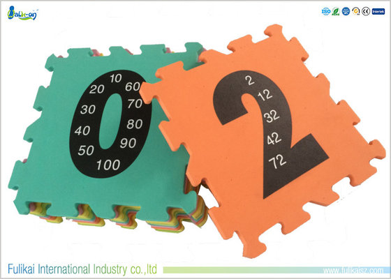 Non - Slip Alphabet And Numbers Mat , Interlocking Foam Floor Mats For Children