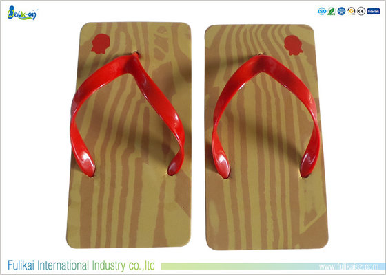 Red Flip Flops For Women , Lovely Beach Slippers Girls Shoes Size 4