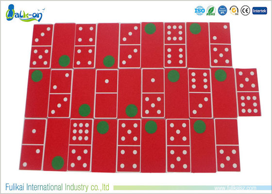 Red Educational EVA Foam Toys CE Dominoes For Children Playing