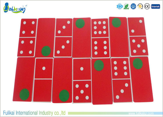 Red Educational EVA Foam Toys CE Dominoes For Children Playing