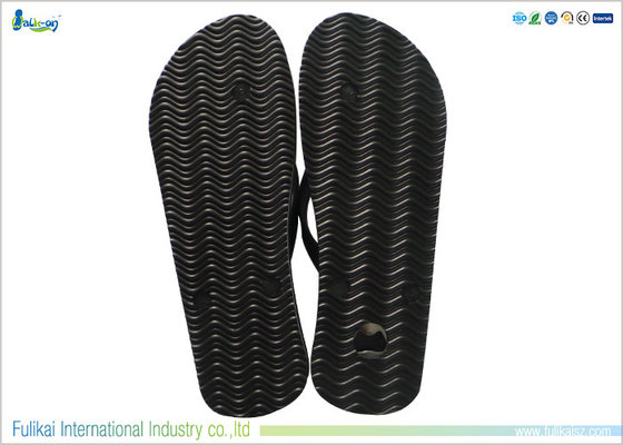 Black Summer Size 14 Mens Beach Slipper With EVA Sole And PVC Strap