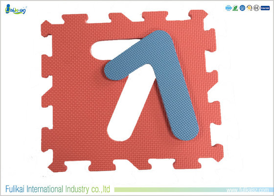 Letter Moveable Eva Interlocking Foam Floor Mats In Red And Green Color
