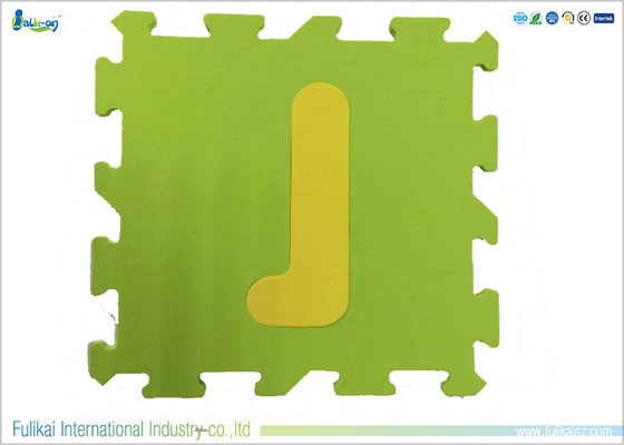 Green Letter Interlocking EVA Floor Mat Size 30*30cm Thickness 10mm