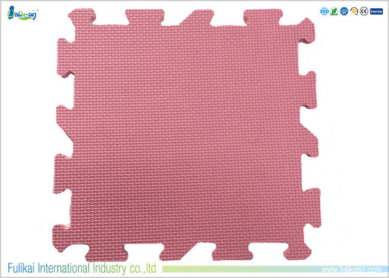 Square Plastic Pink Floor Foam Mats , School Education Baby Floor Mat 