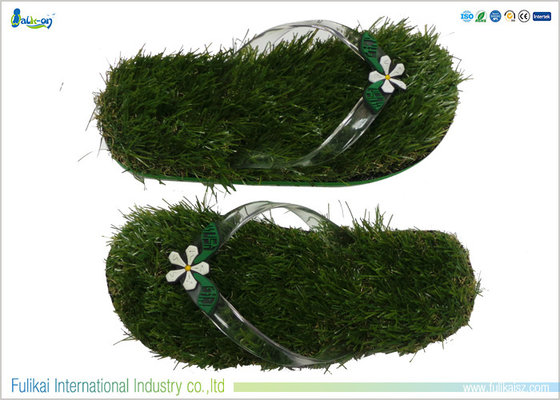 High Density Green Grass Woman Slipper Comfortable With EVA Sole