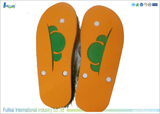 Custom Printed Mens Green Grass Flip Flops Size 15 EVA Sole And PVC Strap