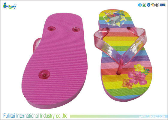Personalized Rainbow Children Rubber Flip Flops High Density