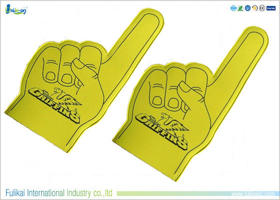 Customizable Yellow Football EVA Foam Hand Number 1 In 450 * 230