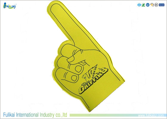 Customizable Yellow Football EVA Foam Hand Number 1 In 450 * 230
