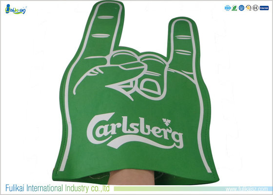Green Cheering EVA Foam Hand Beer Advertising With Sewing Process