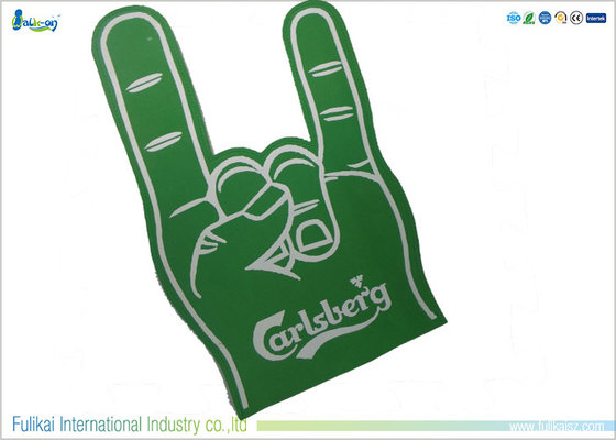 Green Cheering EVA Foam Hand Beer Advertising With Sewing Process