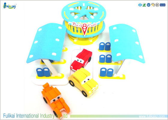 Car And Building 3d Foam Puzzles For Toddlers , Floor Puzzle Mat For Babies