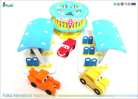 Car And Building 3d Foam Puzzles For Toddlers , Floor Puzzle Mat For Babies