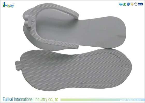 White Thicken Customized Flip Flops , Summer Disposable Foam Slippers