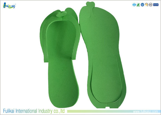 Green Hotel Disposable Flip Flops Foam Comfortable Nonslip Sole