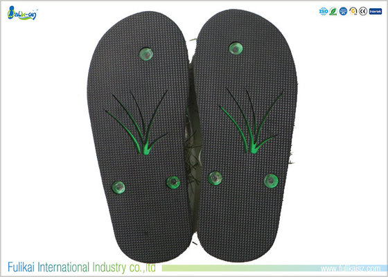 Customized Unisex Massage Artificial Grass Flip Flops With EVA Material