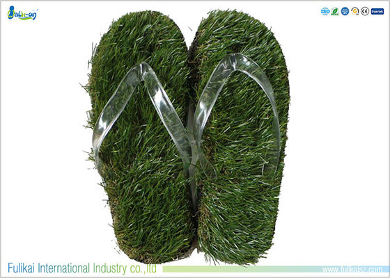 Customized Unisex Massage Artificial Grass Flip Flops With EVA Material