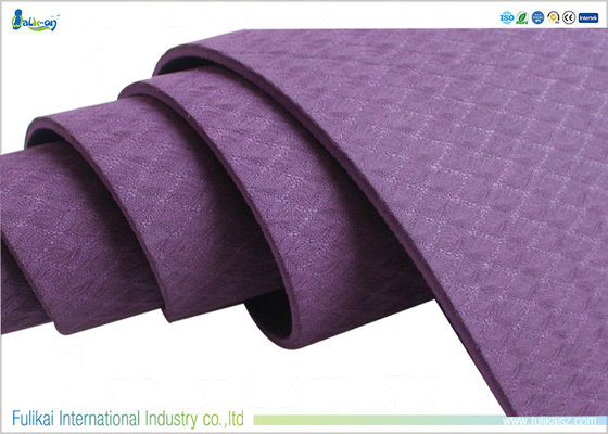 Custom Dark Purple EVA Foam Yoga Mat  Eco Friendly Comfortable Fitness Mats