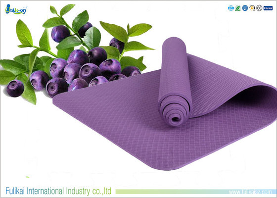 Custom Dark Purple EVA Foam Yoga Mat  Eco Friendly Comfortable Fitness Mats