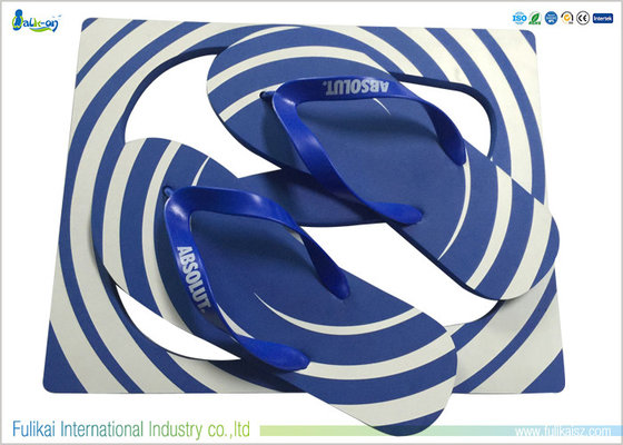 Leisure Blue Gift Personalized Flip Flops ,  Boys Slippers Silk Printing