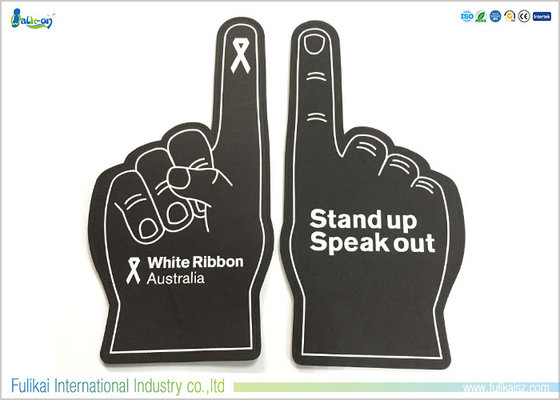 Custom Black Sports Foam Finger , EVA Foam Hand Giant Number One Foam Finger
