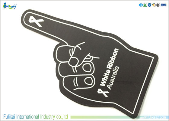 Custom Black Sports Foam Finger , EVA Foam Hand Giant Number One Foam Finger