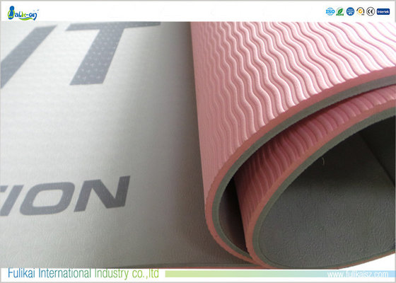 Pink Grey Texture  8mm Thick Padded Yoga Mat For Women Exercise