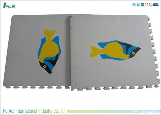 White Eva Flooring Mat Children 20mm Thick With Silk Screen Printing