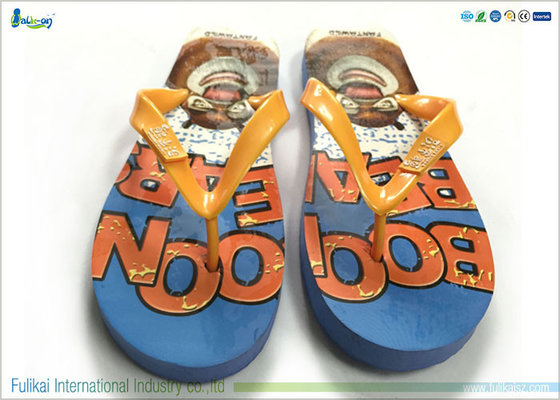 Customized EVA Flip Flops Children Size With Cartoon Patterns Printing