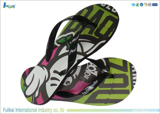 Full Color Printing Platform Flip Flops Customize Cartoon Style Gender Size