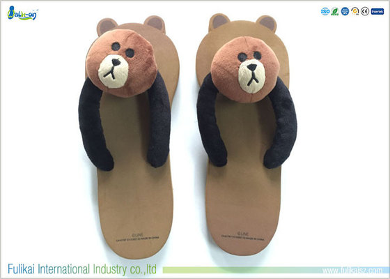 Customized Doll Slippers Reef Sandals Brown Color With Die cut Outsole