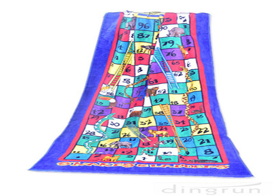 Reactive Large Snakes And Ladders Game Beach Towel Printing 400gsm