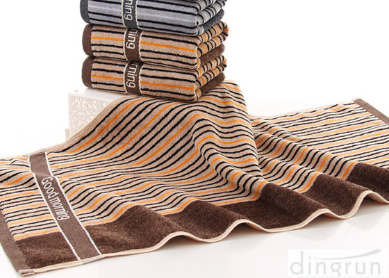 Portable Cotton Bath Towels Stripe With Embroidery Logo DR-BT-03