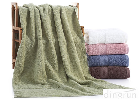 Dobby Border Terry 100% Cotton Bath Towels Set For Bathroom 400gsm