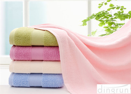 Comfortable Satin Cotton Bath Towels For Hotel / Home 400-600gsm