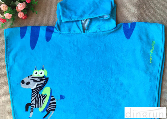 Full Color Small Hooded Poncho Towels For Beach / Pool DR-PT-07