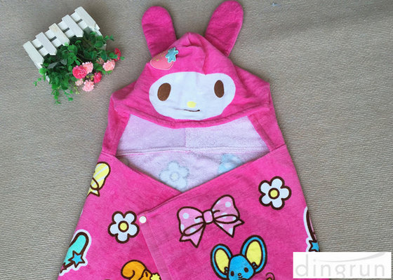 Lightweight Convenient Hooded Poncho Towels Breathable Lovely 60*120cm