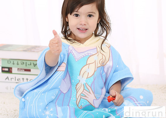 Cute Animal Hooded Poncho Towels For Children Cotton / Polyester Material