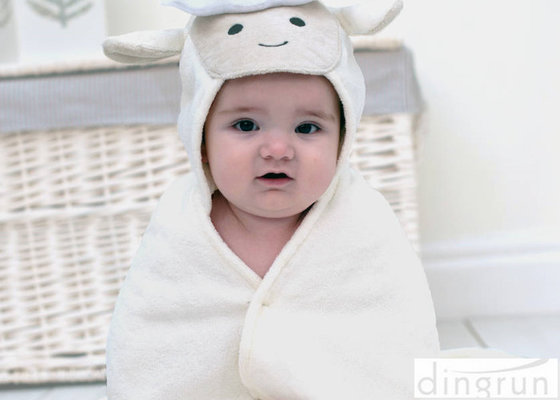 100% Cotton Hooded Baby Bath Towels ,Toddler Hooded Towels With Embroidery Logo 