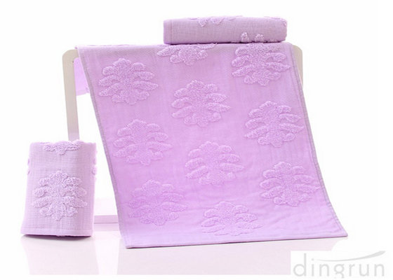 Jacquard Logo Face Wash Towel Lightweight For Outdoor / Gym