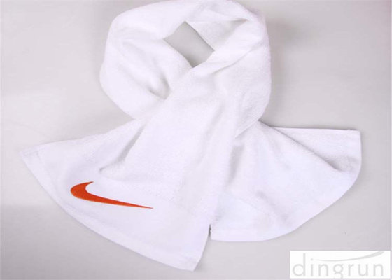 Logo Embroidered Sports Towels , White Sports Towel For Gym / Swimming