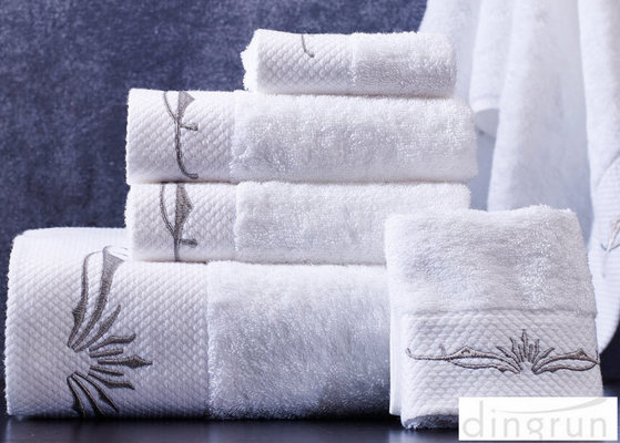Super Soft 32s Woven White Hand Towels Set OEM / ODM Available