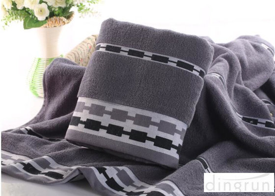 Jacquard Style Microcotton Bath Towels Natural Anti Bacterial 400 Gsm