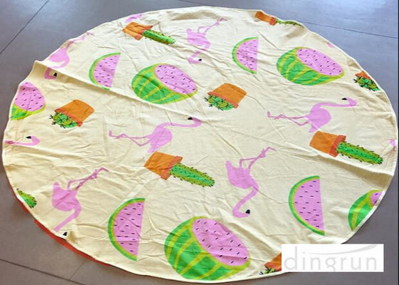 250Gsm Cute Beach Towels Eco-Friendly , Round Beach Hand Towels 140*140cm